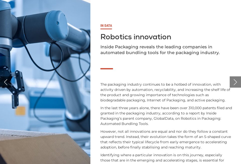 Robotics innovation - Inside Packaging | Issue 66 | December 2022