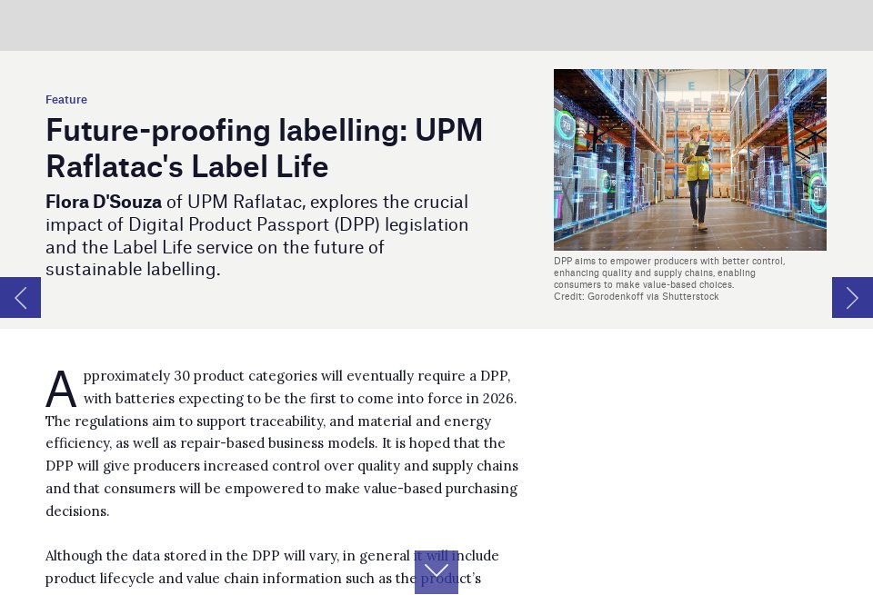 Future-proofing labelling: UPM Raflatac's Label Life - Inside Packaging ...