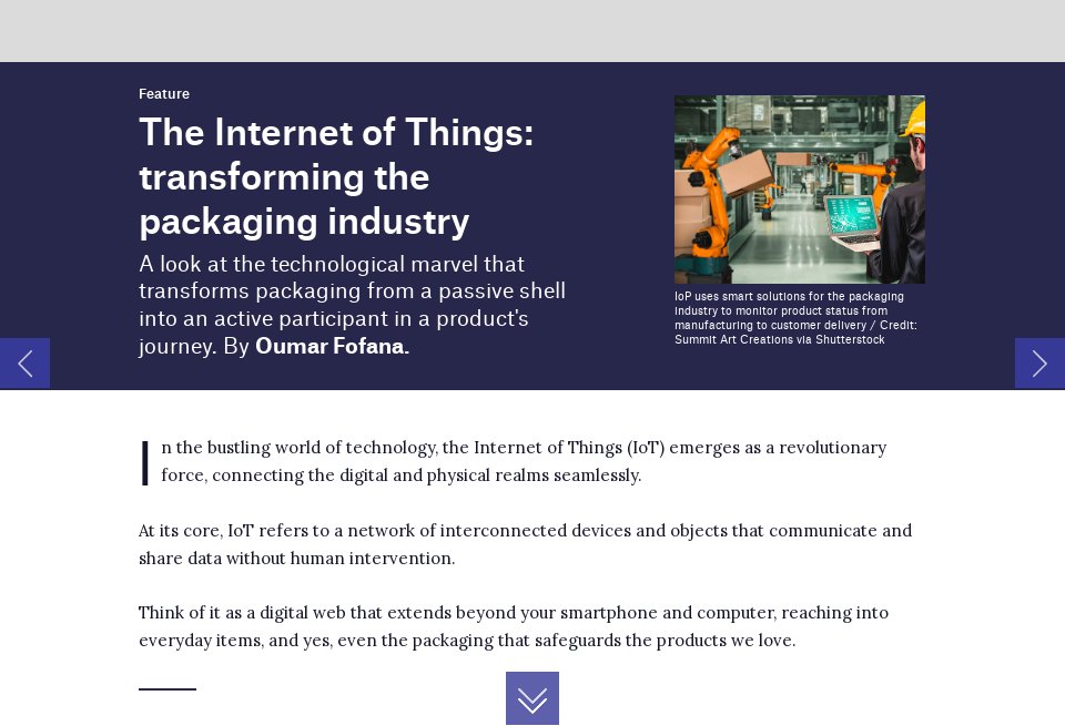 The Internet of Things: transforming the packaging industry - Inside ...