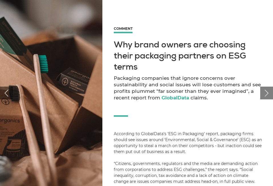 Why brand owners are choosing their packaging partners on ESG terms ...