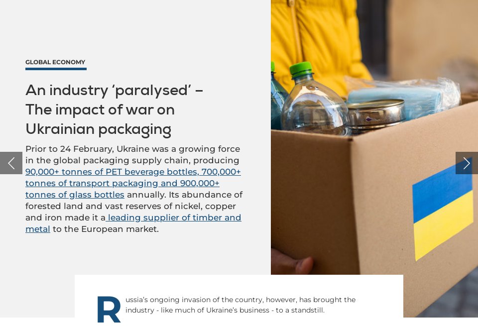 Russia’s invasion of Ukraine - Impact on packaging - Inside Packaging ...