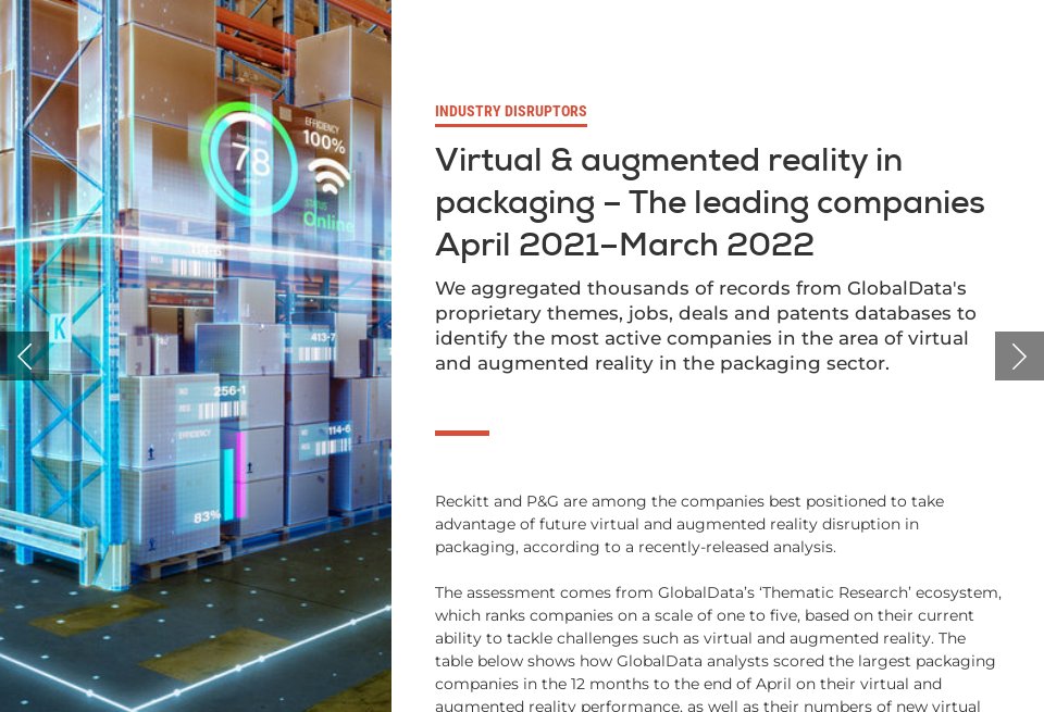 The leading companies in virtual & augmented reality - Inside Packaging ...