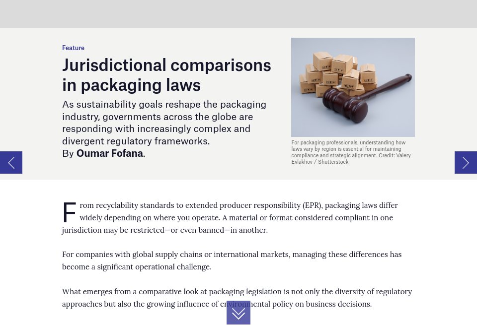 Jurisdictional comparisons in packaging laws - Inside Packaging | Issue ...