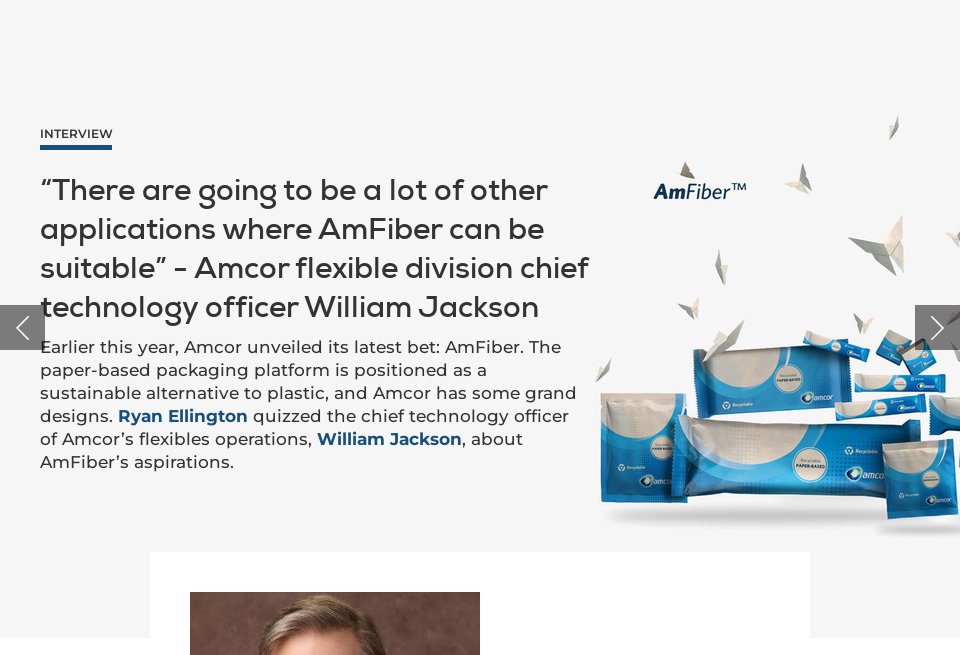 Amcor’s latest paper-based bet - Interview - Inside Packaging | Issue ...