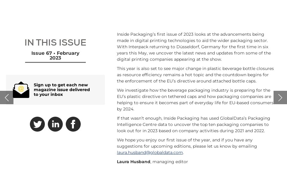 In this issue - Inside Packaging | Issue 67 | March 2023
