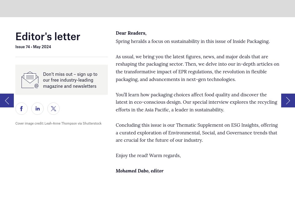 The role of packaging in maintaining food quality - Inside Packaging ...