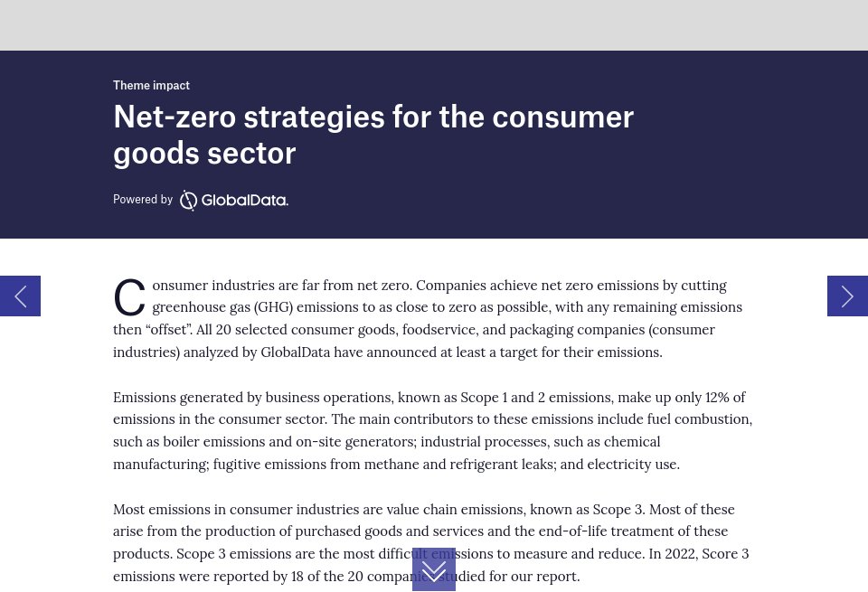 Net-zero strategies for the consumer goods sector - Inside Packaging ...