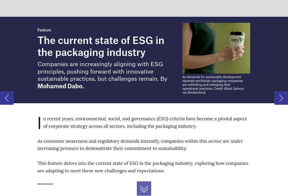 The current state of ESG in the packaging industry - Inside Packaging ...