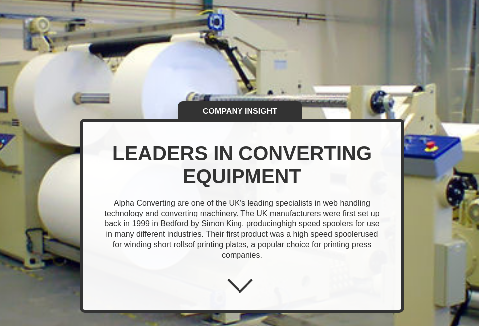 Alpha Converting Company Insight - Inside Packaging | Issue 37 | November 2017