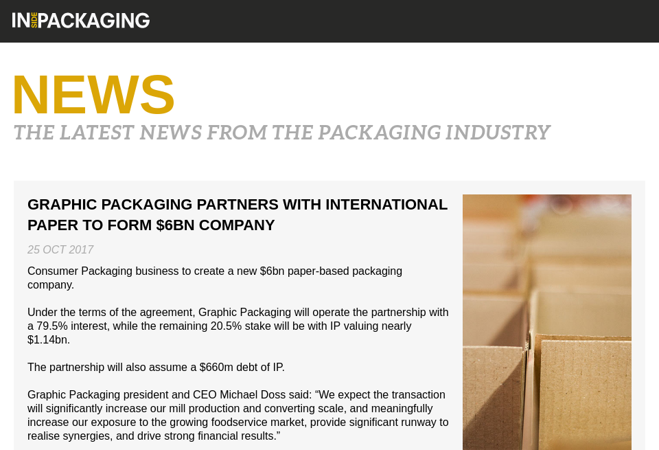 News - Inside Packaging | Issue 37 | November 2017