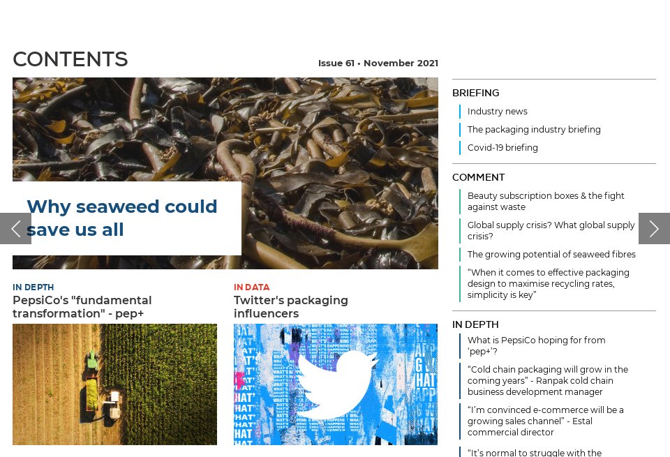 The growing potential of seaweed fibres - Inside Packaging | Issue 61 ...