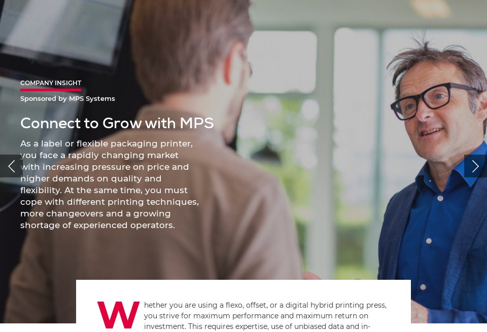 MPS Systems Company Insight - Inside Packaging | Issue 61 | November 2021