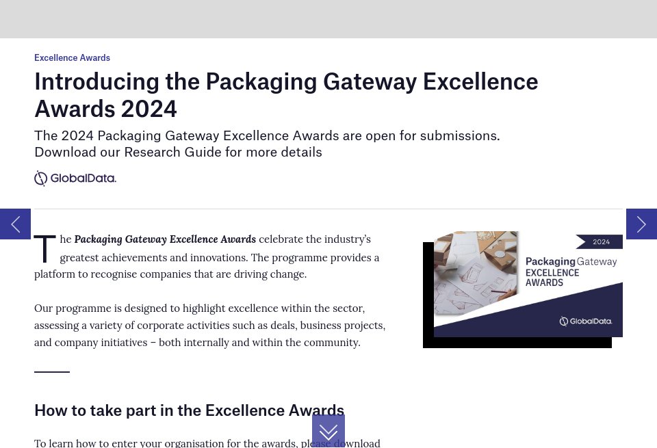 Introducing the Packaging Gateway Excellence Awards 2024 - Inside ...