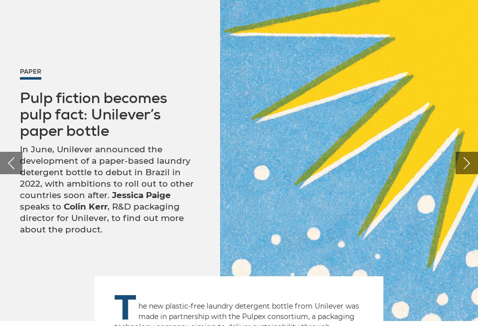 Pulp fiction becomes pulp fact: Unilever’s paper bottle - Inside ...