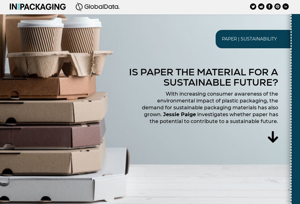 Is paper the material for a sustainable future? - Inside Packaging ...