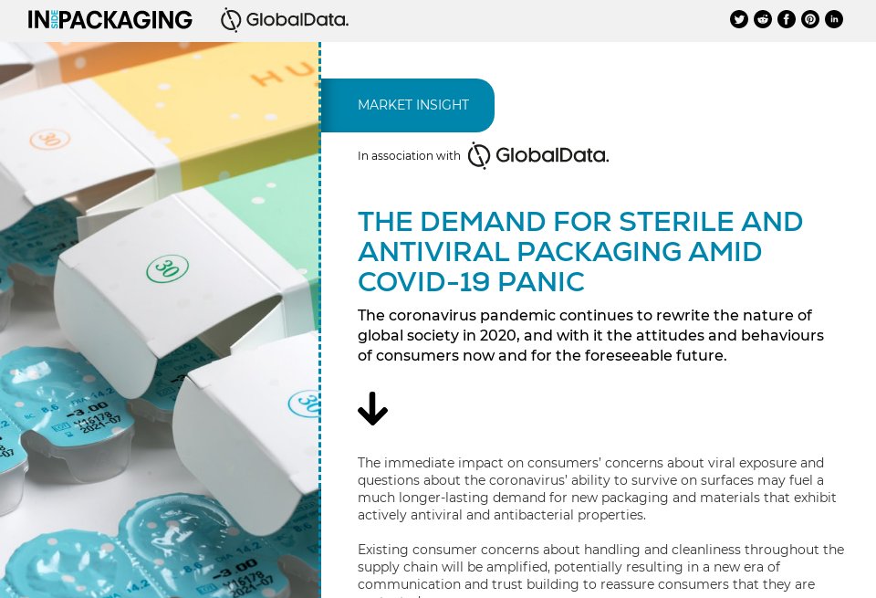 The demand for sterile and antiviral packaging amid Covid-19 panic ...