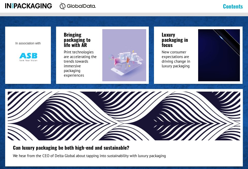 Contents - Inside Packaging | Issue 49 | November 2019