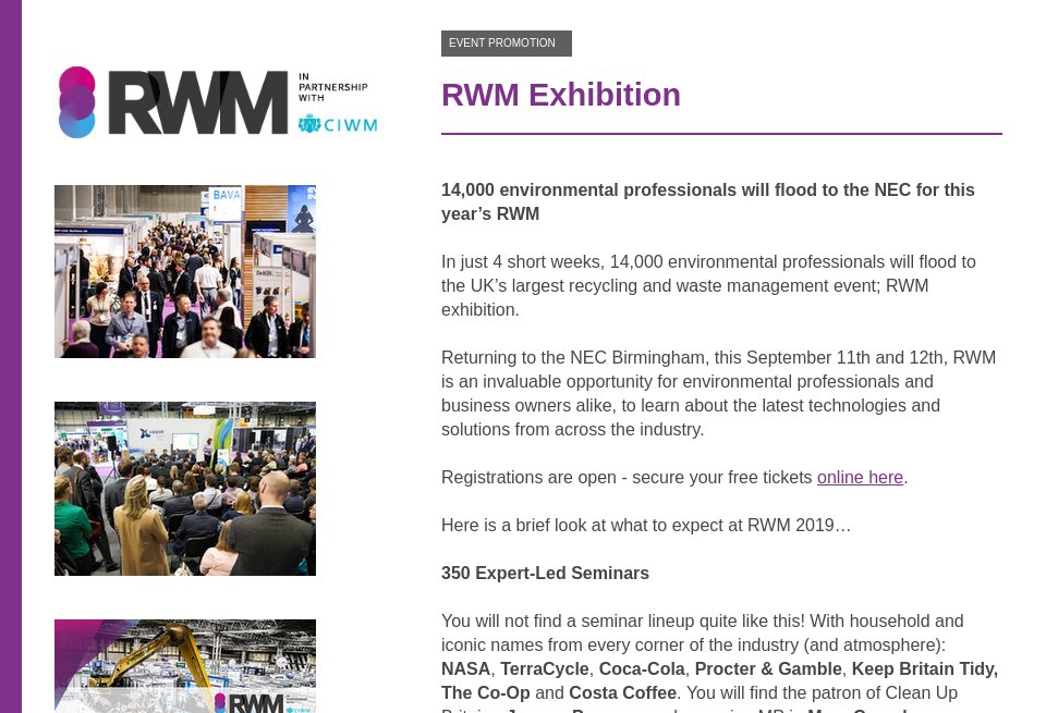 Event: RWM Exhibition - Inside Packaging | Issue 48 | September 2019