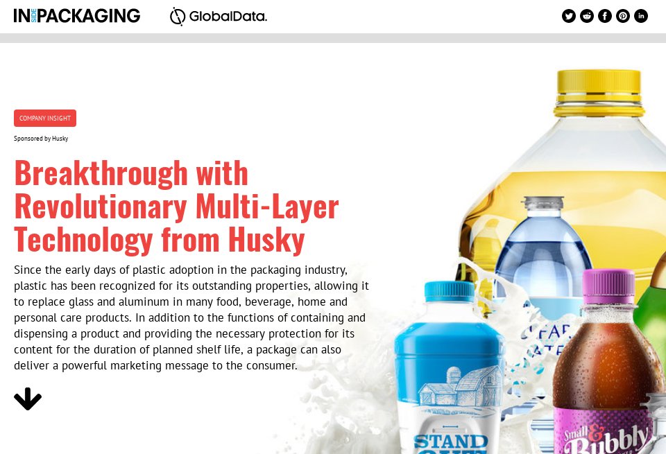 Husky - Company insight - Inside Packaging | Issue 48 | September 2019