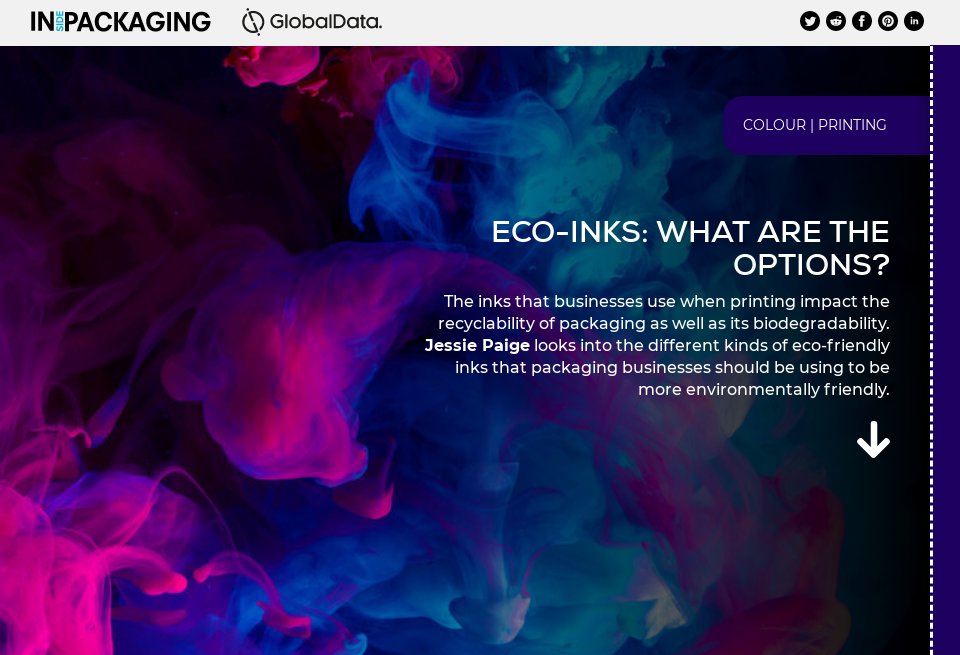 Eco-friendly inks - Inside Packaging | Issue 54 | September 2020
