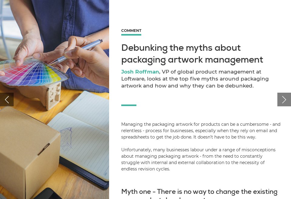 Debunking the myths about packaging artwork management - Inside Packaging | Issue 60 | September ...