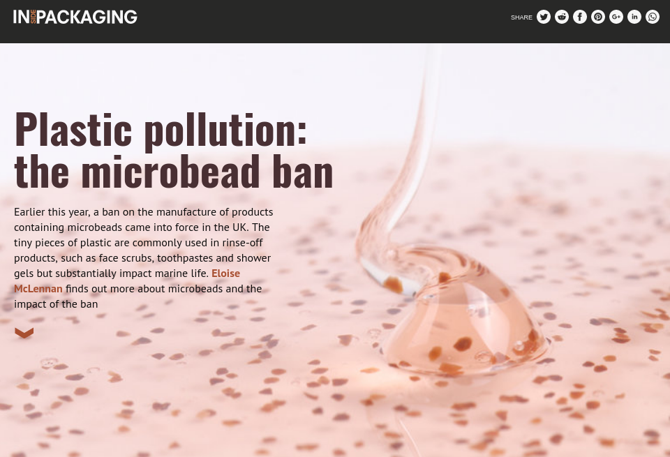 The microbead ban - Inside Packaging | Yearbook 2018