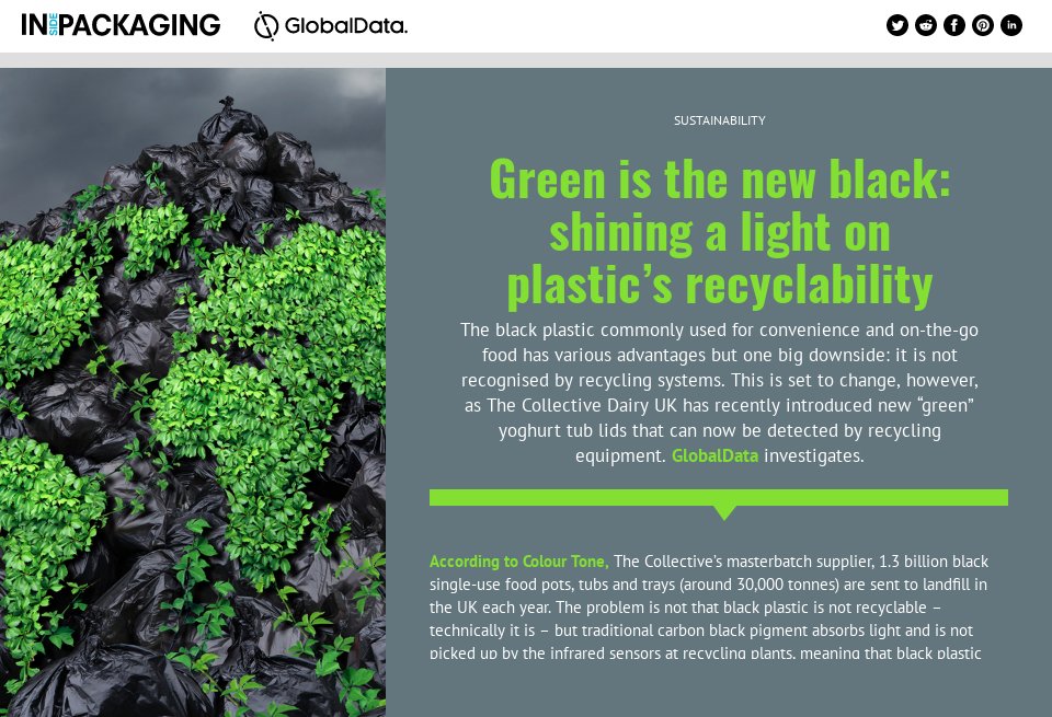 Green is the new black: shining a light on plastic’s recyclability ...