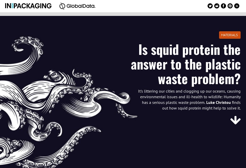 Is squid protein the answer to the plastic waste problem? - Inside ...